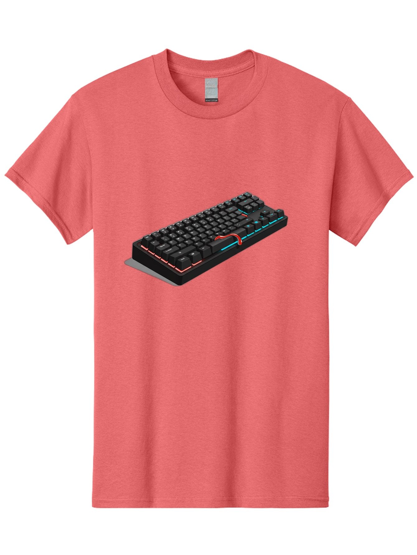 Gaming-Keyboard Men'S Graphic Tee, 100% Cotton, Comfortable Casual Sum